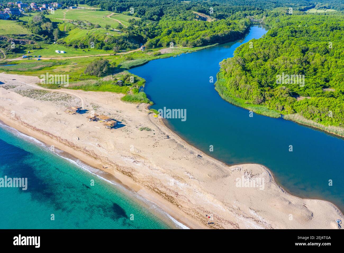 Aerial view of Veleka beach in Bulgaria Stock Photo - Alamy