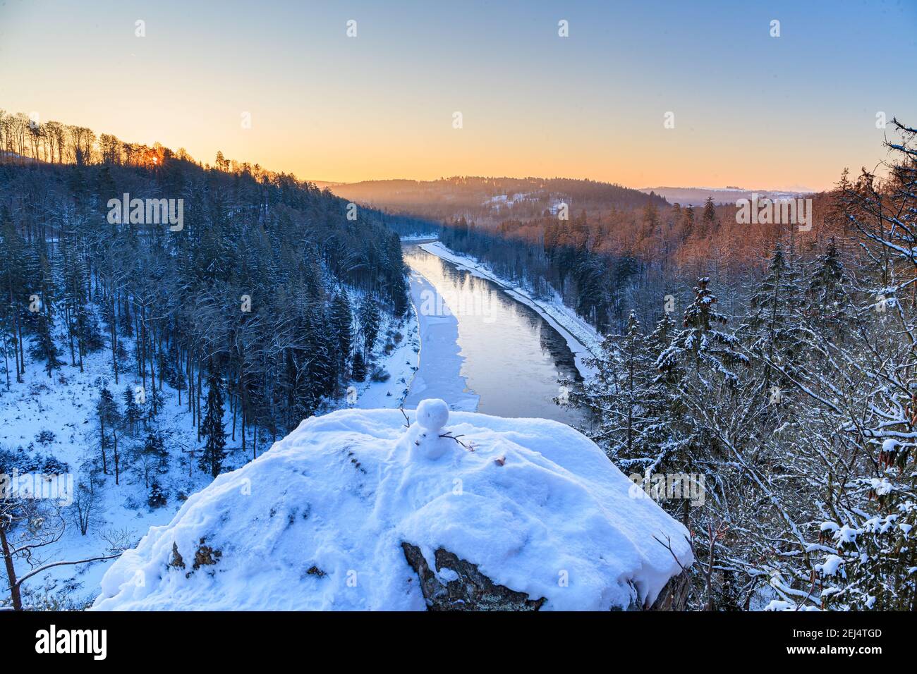 Early morning above river Vltava in winter time Stock Photo - Alamy