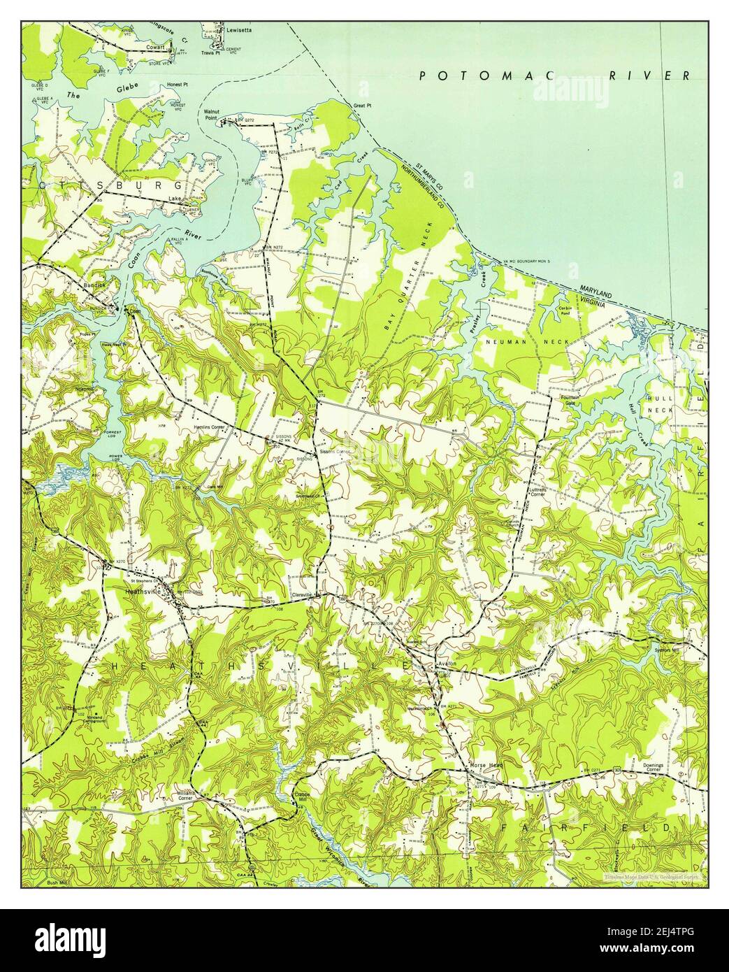 Map of heathsville Cut Out Stock Images & Pictures - Alamy