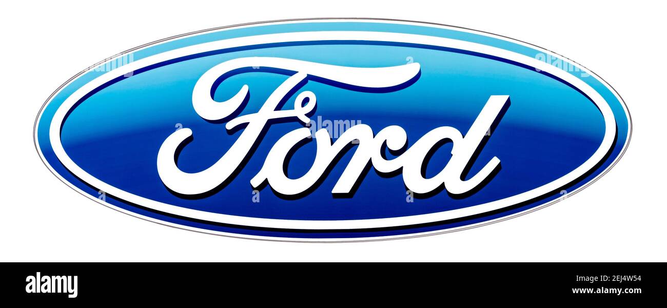 Logo of the car brand Ford, cutout on white background Stock Photo - Alamy