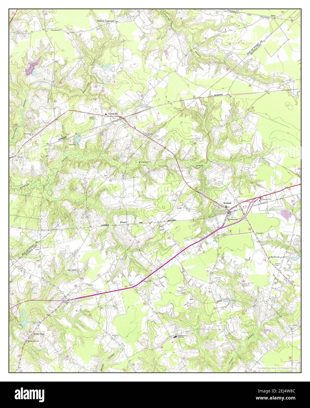 Holland, Virginia, map 1967, 1:24000, United States of America by ...