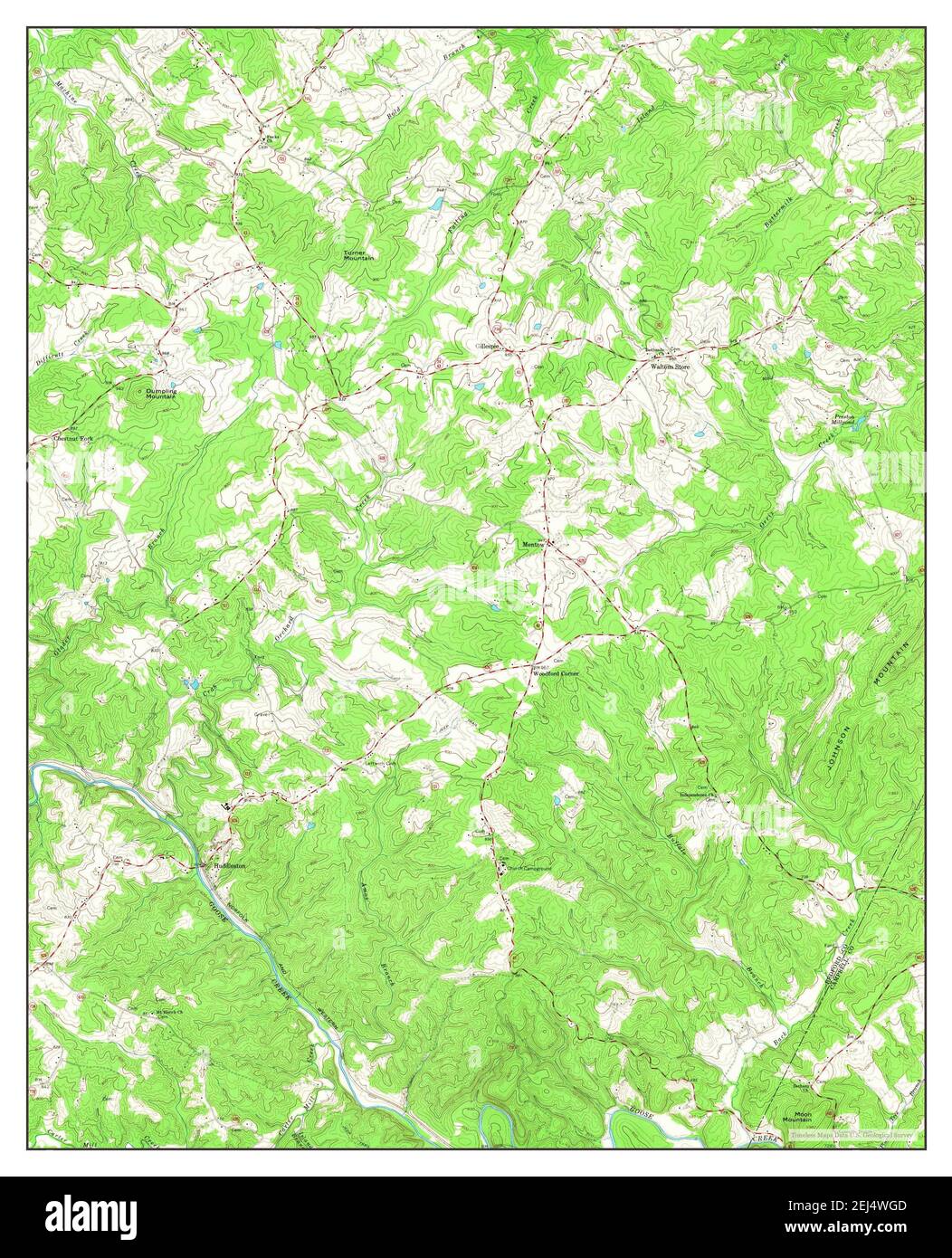 Huddleston, Virginia, map 1966, 1:24000, United States of America by ...