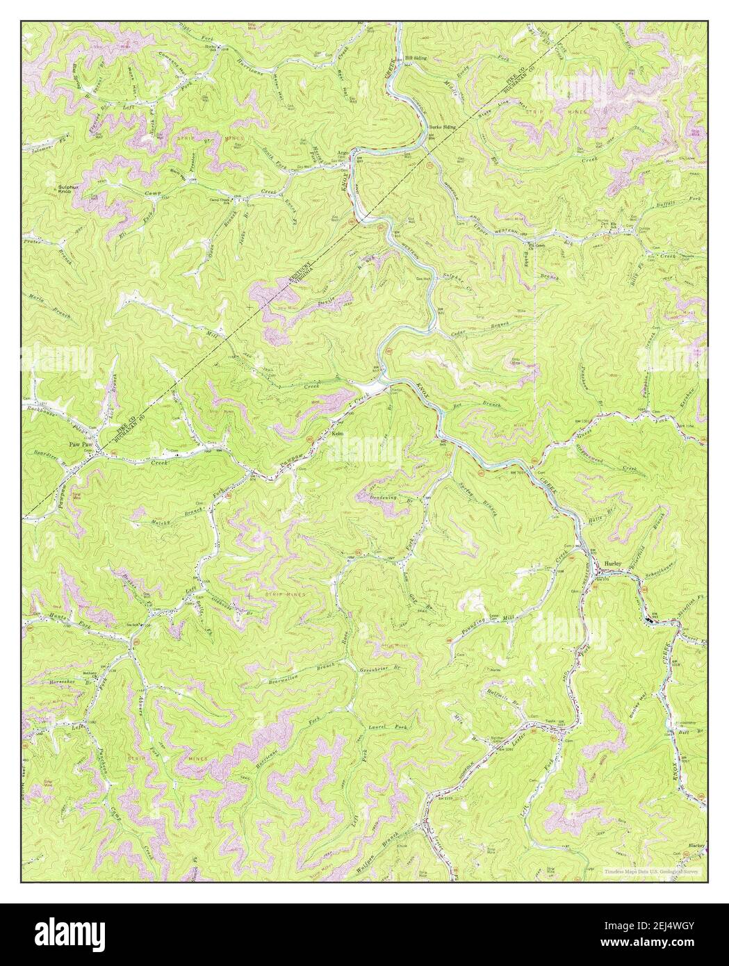 Hurley, Virginia, map 1963, 1:24000, United States of America by ...