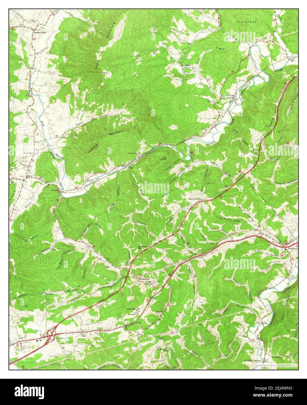 Ironto, Virginia, map 1965, 1:24000, United States of America by ...