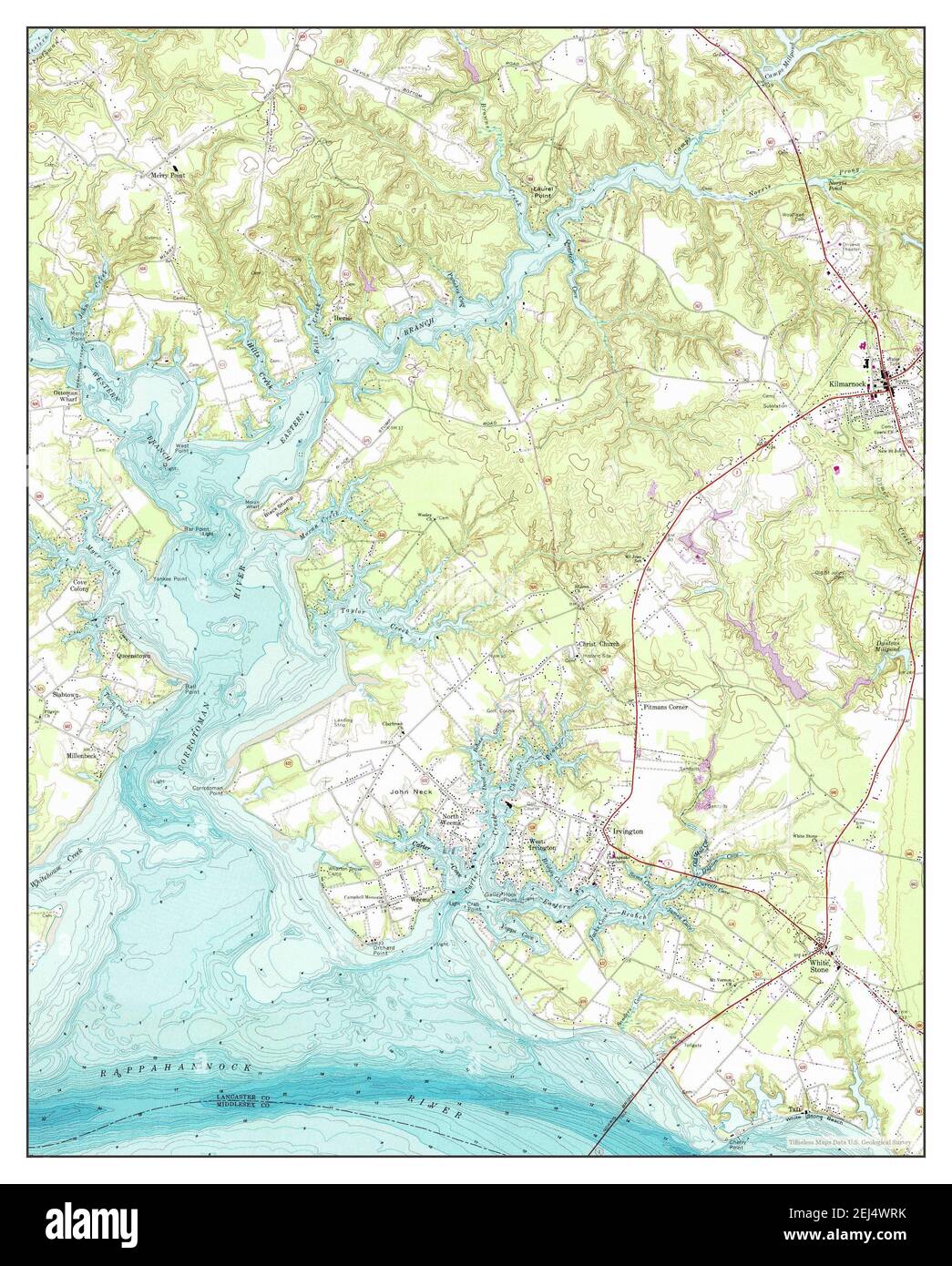 Irvington, Virginia, map 1968, 1:24000, United States of America by ...