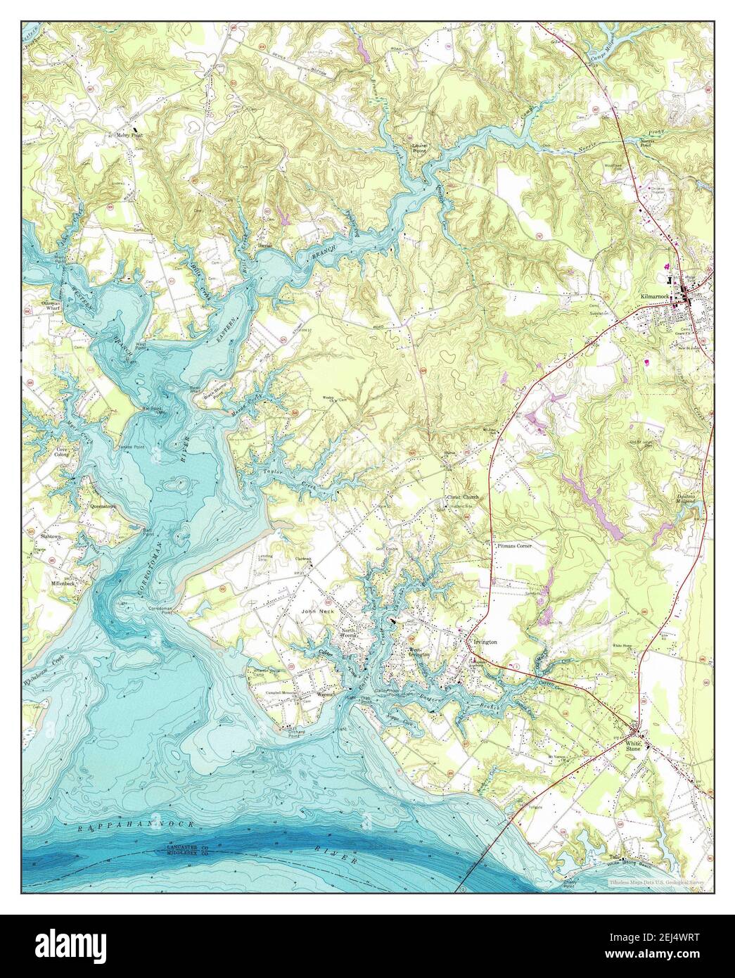 Irvington, Virginia, map 1968, 1:24000, United States of America by ...