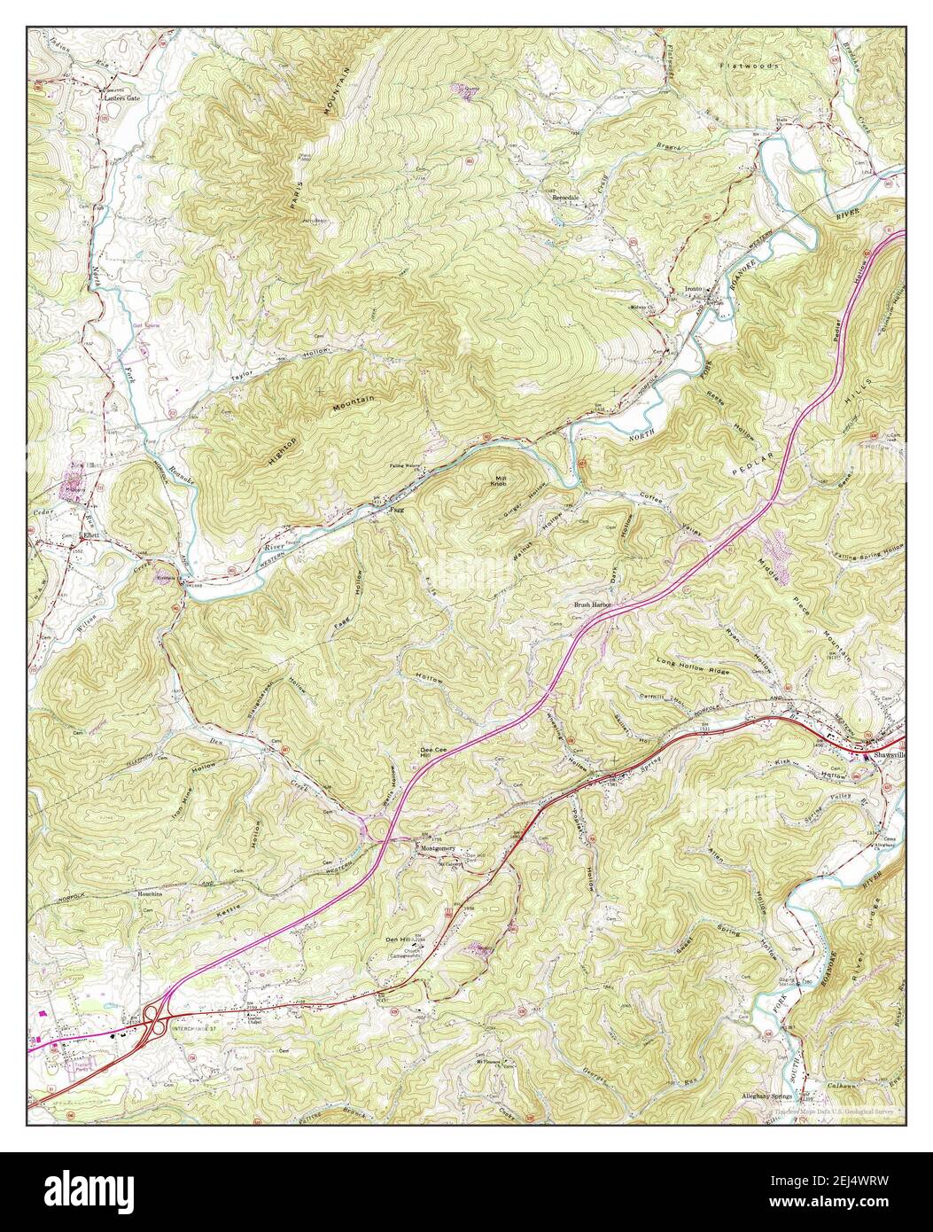 Ironto, Virginia, map 1965, 1:24000, United States of America by ...