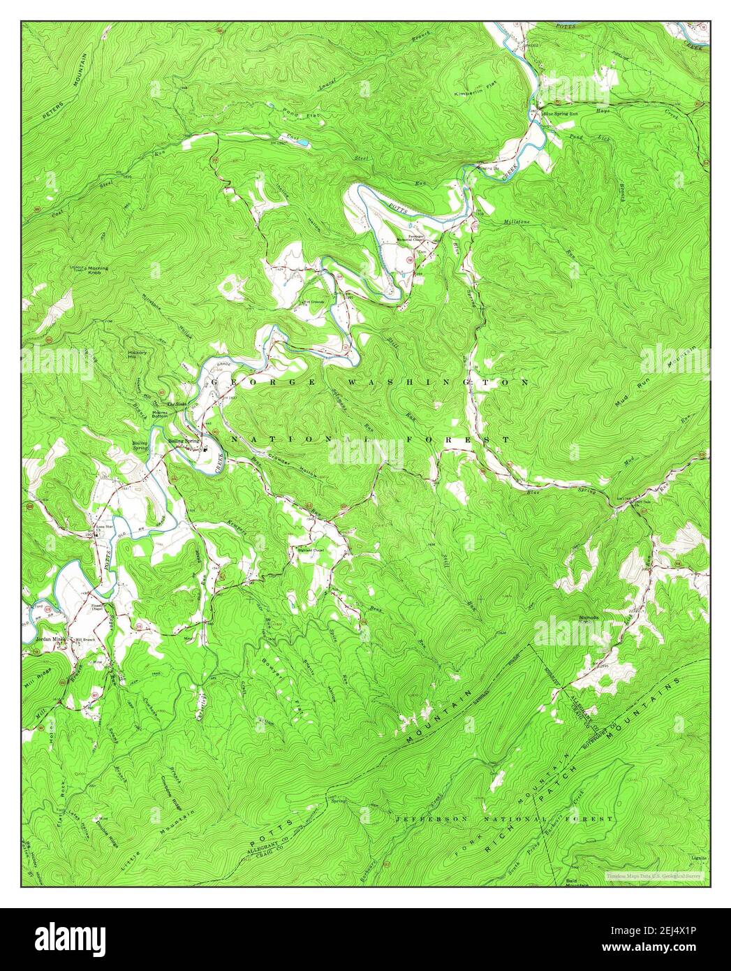 Jordan Mines, Virginia, map 1966, 1:24000, United States of America by ...
