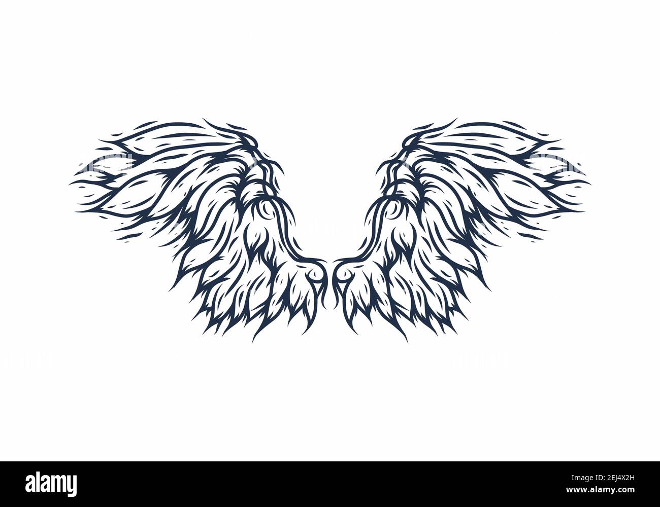 Bird spread blue wings Stock Vector Images - Alamy