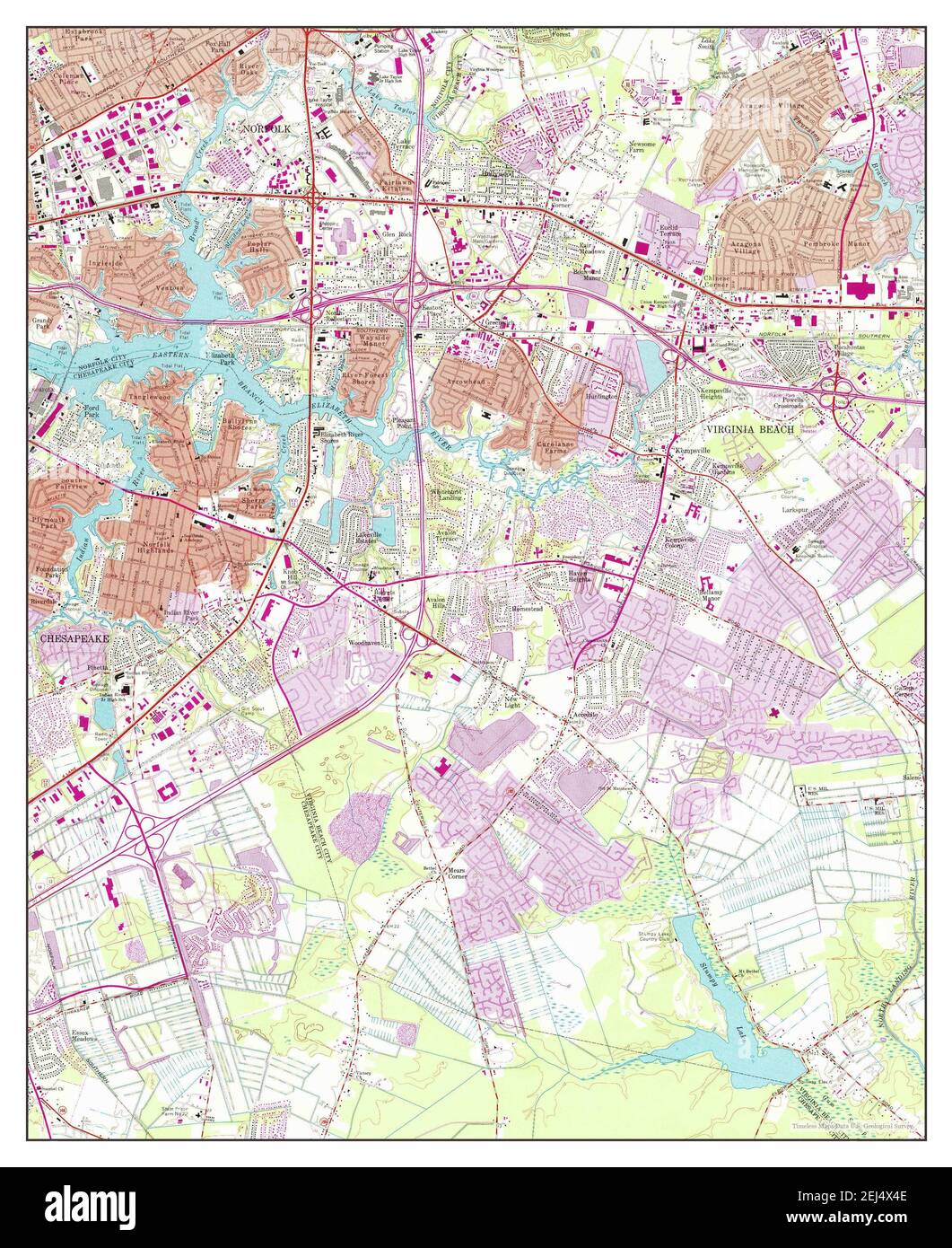 Kempsville, Virginia, map 1965, 1:24000, United States of America by ...