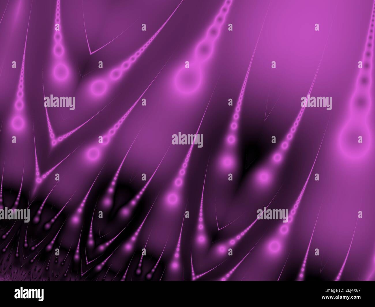 Abstract falling neon purple pearls and laser beams wallpaper art. neon ...