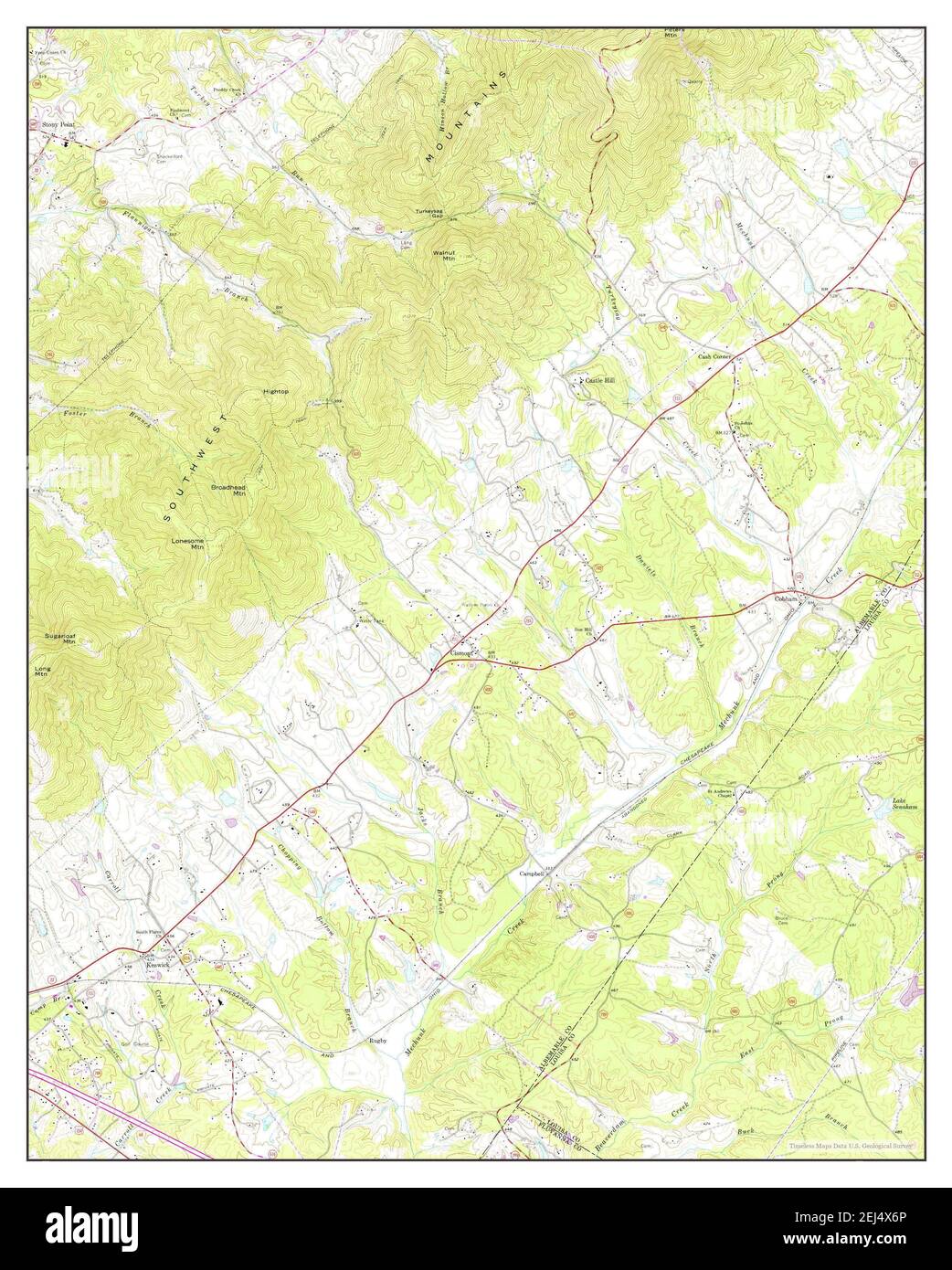 Keswick, Virginia, map 1964, 1:24000, United States of America by ...