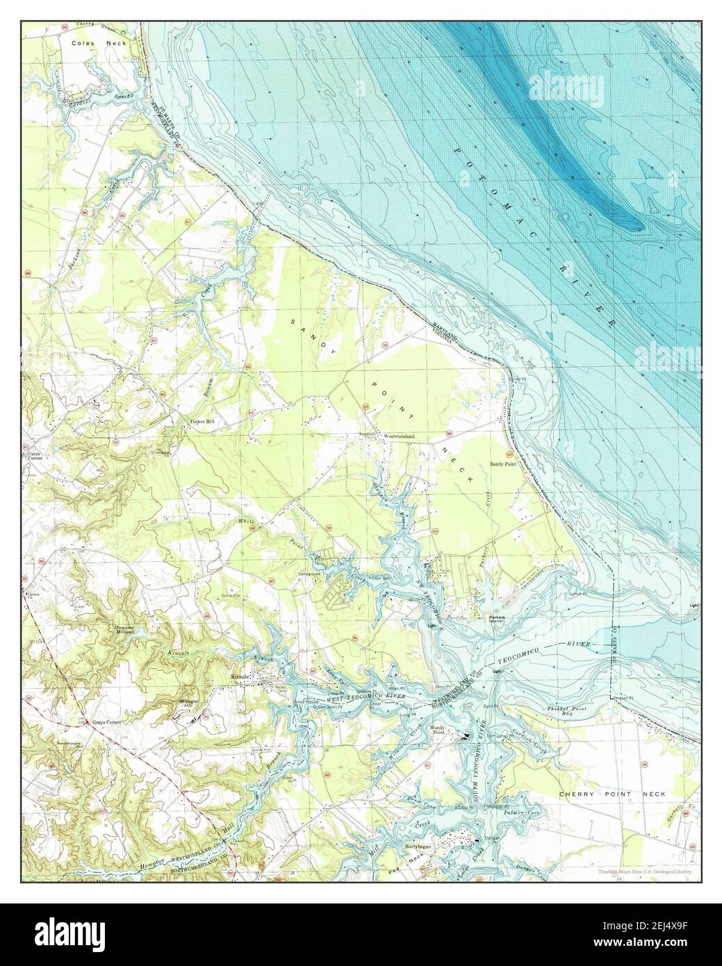 Kinsale, Virginia, map 1968, 1:24000, United States of America by ...