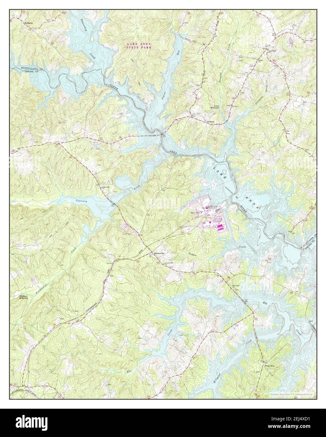 Lake Anna West, Virginia, map 1973, 1:24000, United States of America ...
