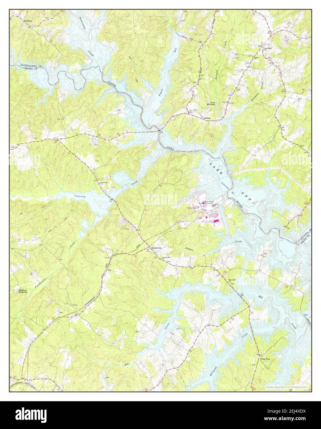Lake Anna West, Virginia, map 1973, 1:24000, United States of America ...