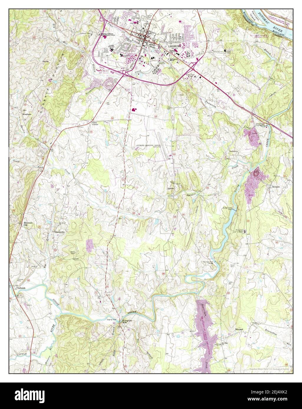 Map of leesburg Cut Out Stock Images & Pictures - Alamy