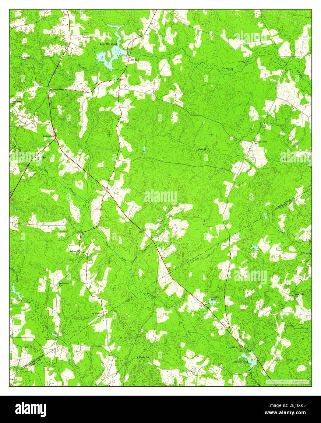 Lees Mill Pond, Virginia, map 1952, 1:24000, United States of America ...