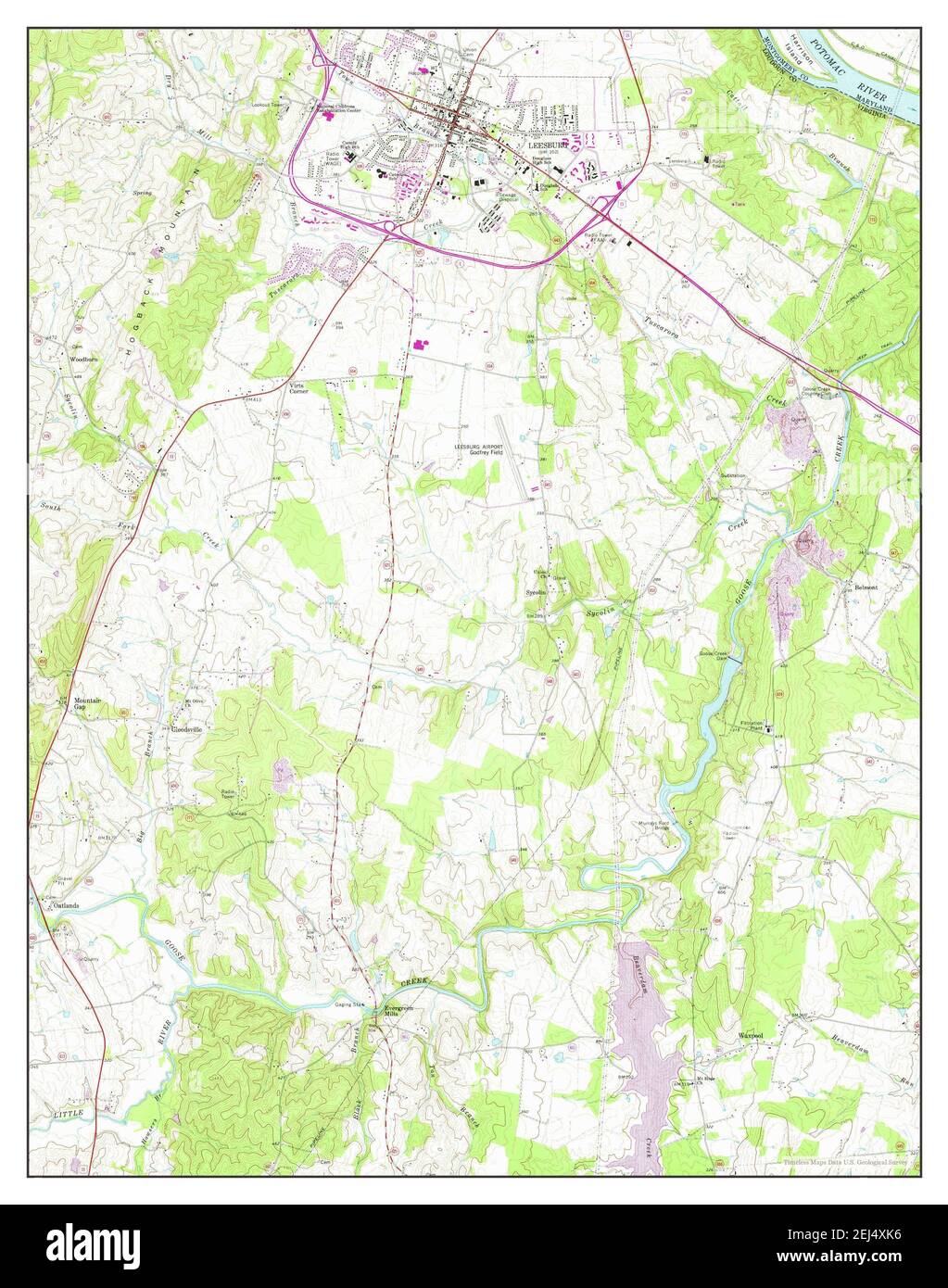 Leesburg, Virginia, map 1968, 1:24000, United States of America by ...