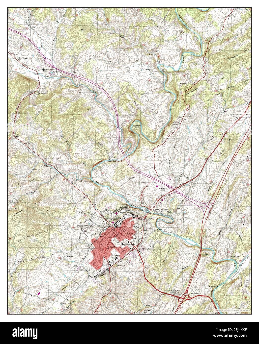 Lexington, Virginia, map 1999, 1:24000, United States of America by ...
