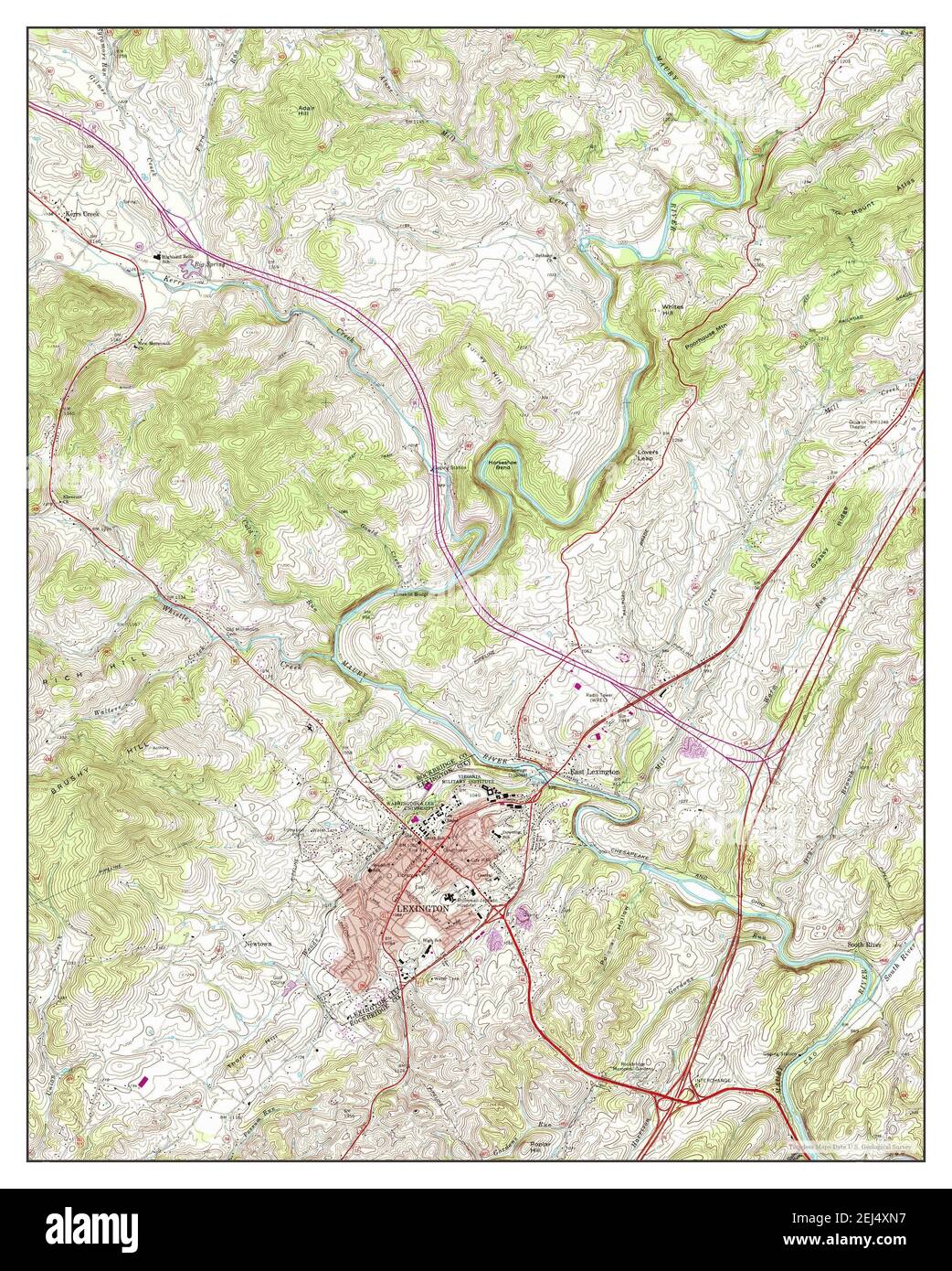 Lexington, Virginia, map 1967, 1:24000, United States of America by ...