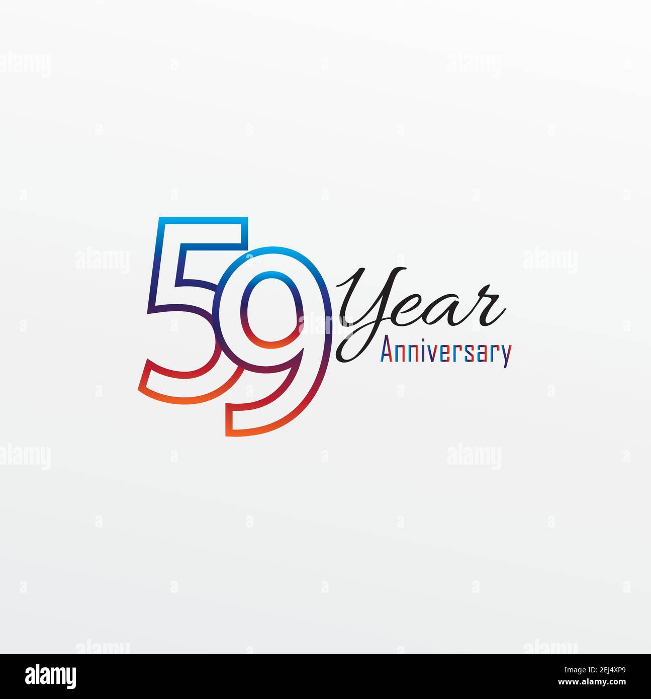 59 years birthday logo hi-res stock photography and images - Alamy