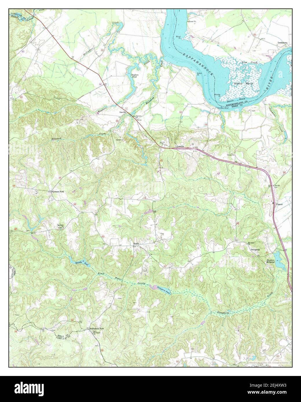 Loretto, Virginia, map 1968, 1:24000, United States of America by ...