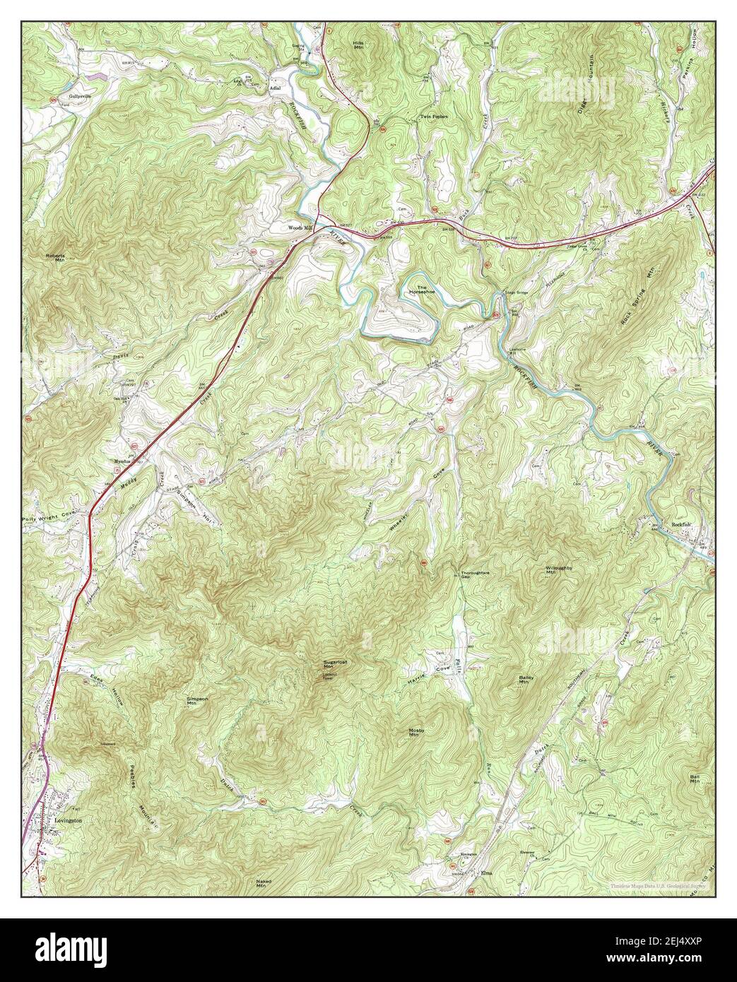 Map of lovingston virginia hi-res stock photography and images - Alamy