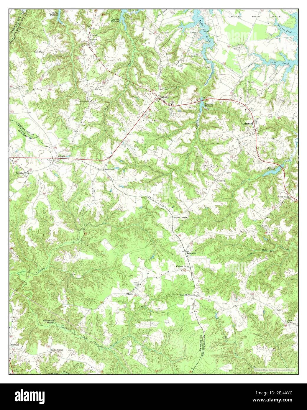 Lottsburg, Virginia, map 1968, 1:24000, United States of America by ...