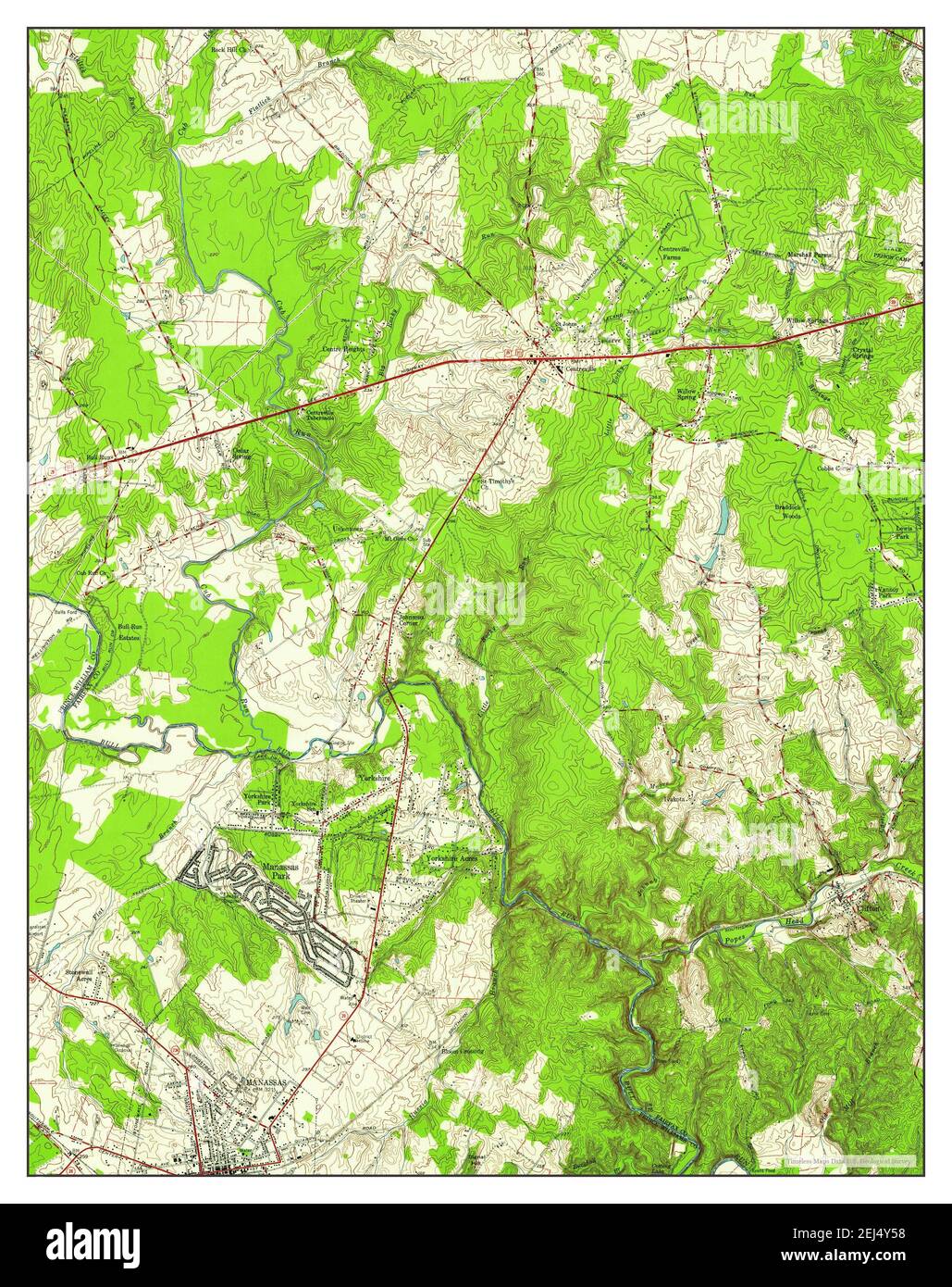 Manassas, Virginia, map 1957, 1:24000, United States of America by ...