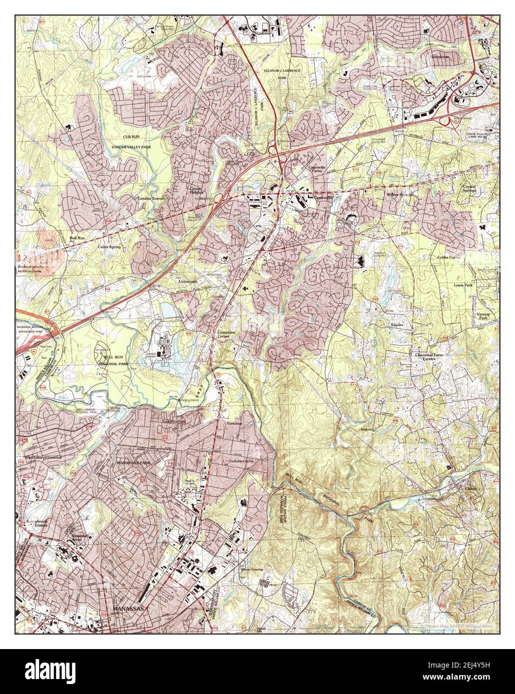 Manassas Virginia Map 1994 124000 United States Of America By Timeless Maps Data Us