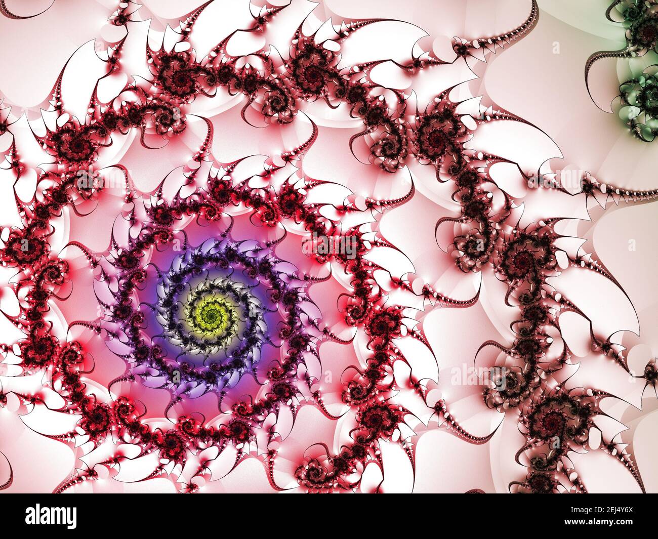 Stunning computer generated 3d render uhd 4k resolution fractal spiral ...