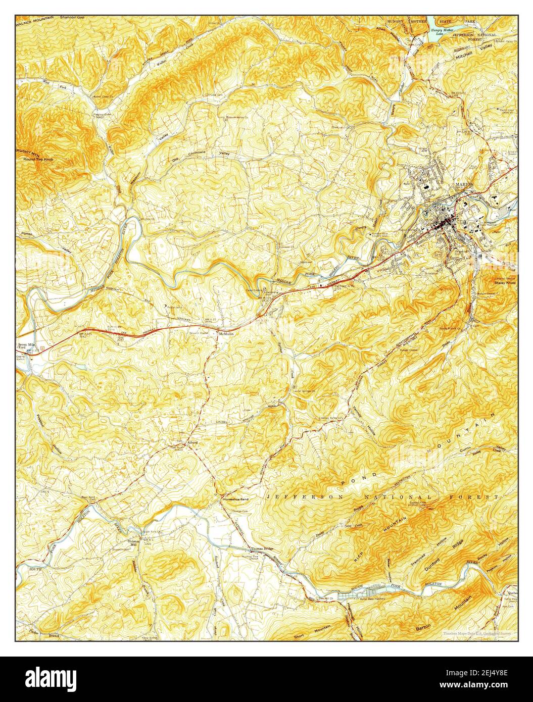 Marion, Virginia, map 1958, 1:24000, United States of America by ...