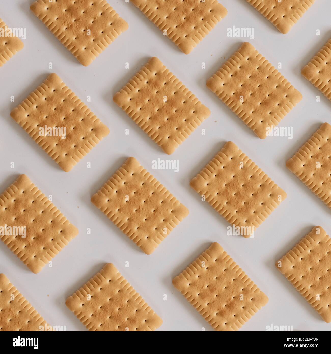 Sweet biscuits pattern on white background Stock Photo - Alamy