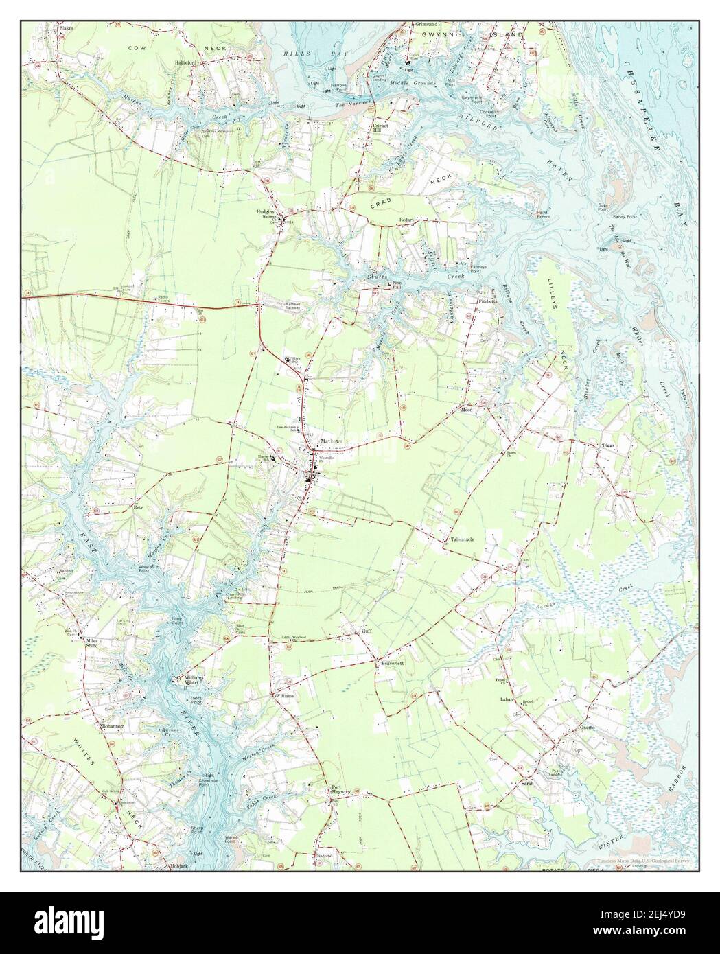 Mathews, Virginia, map 1965, 1:24000, United States of America by ...