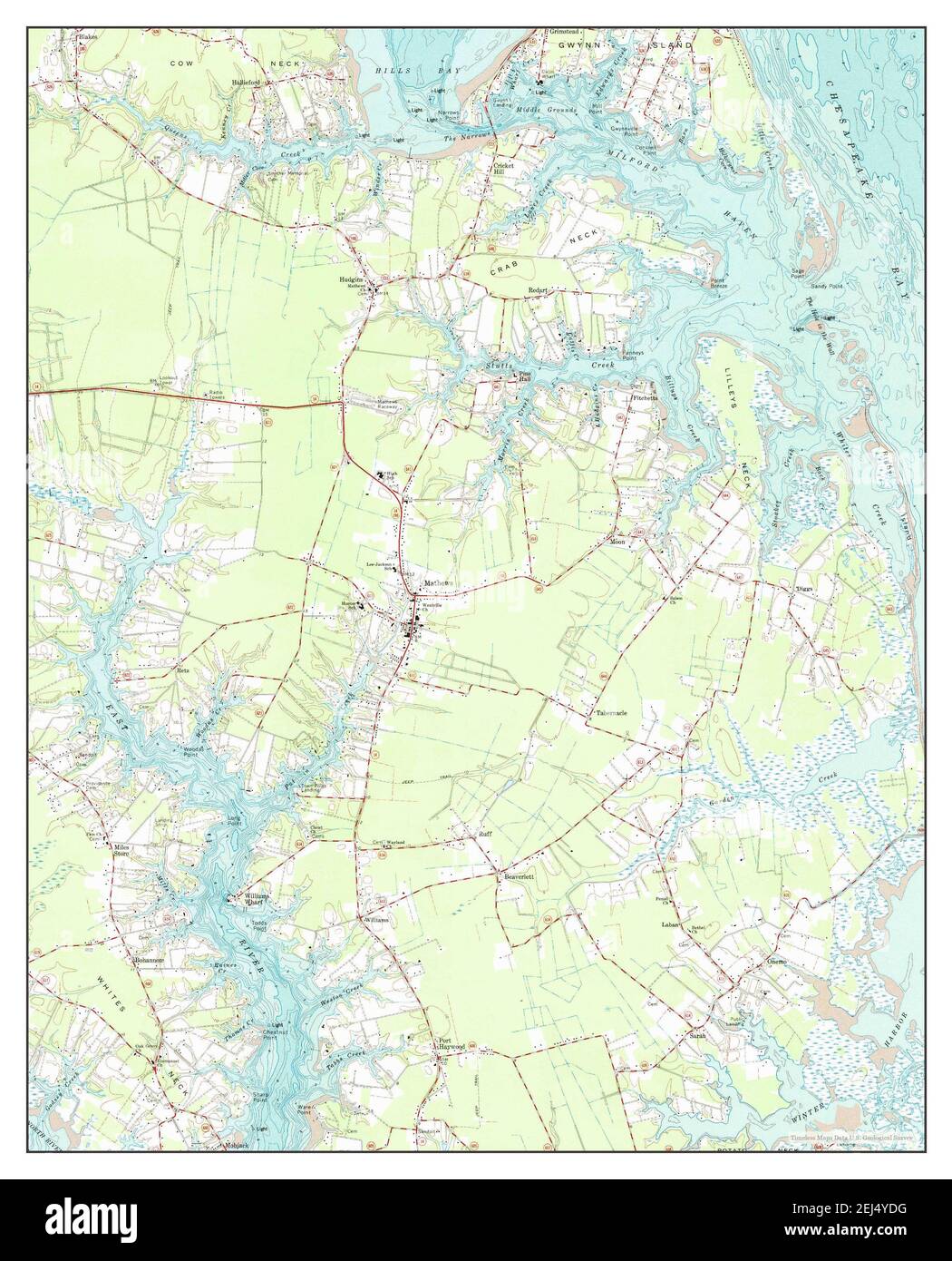 Map of mathews virginia hi-res stock photography and images - Alamy