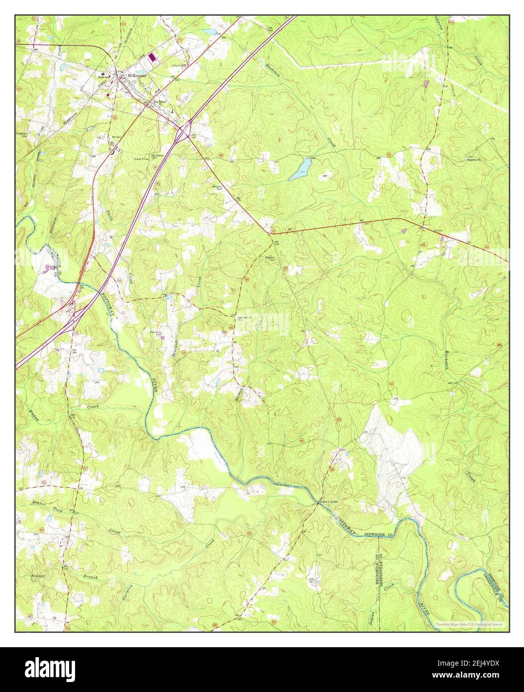 Mc Kenney, Virginia, map 1963, 1:24000, United States of America by ...