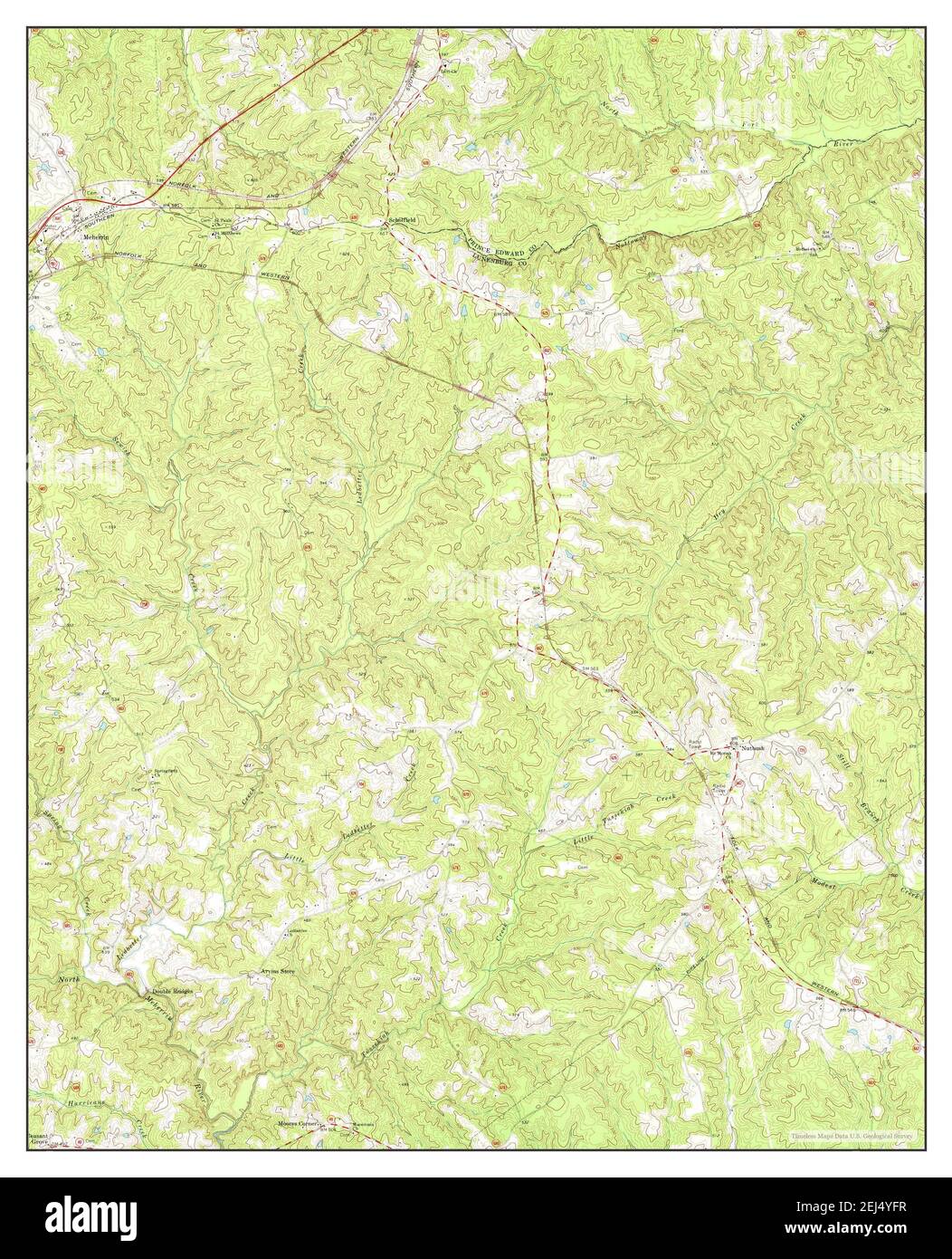 Meherrin, Virginia, map 1968, 1:24000, United States of America by ...