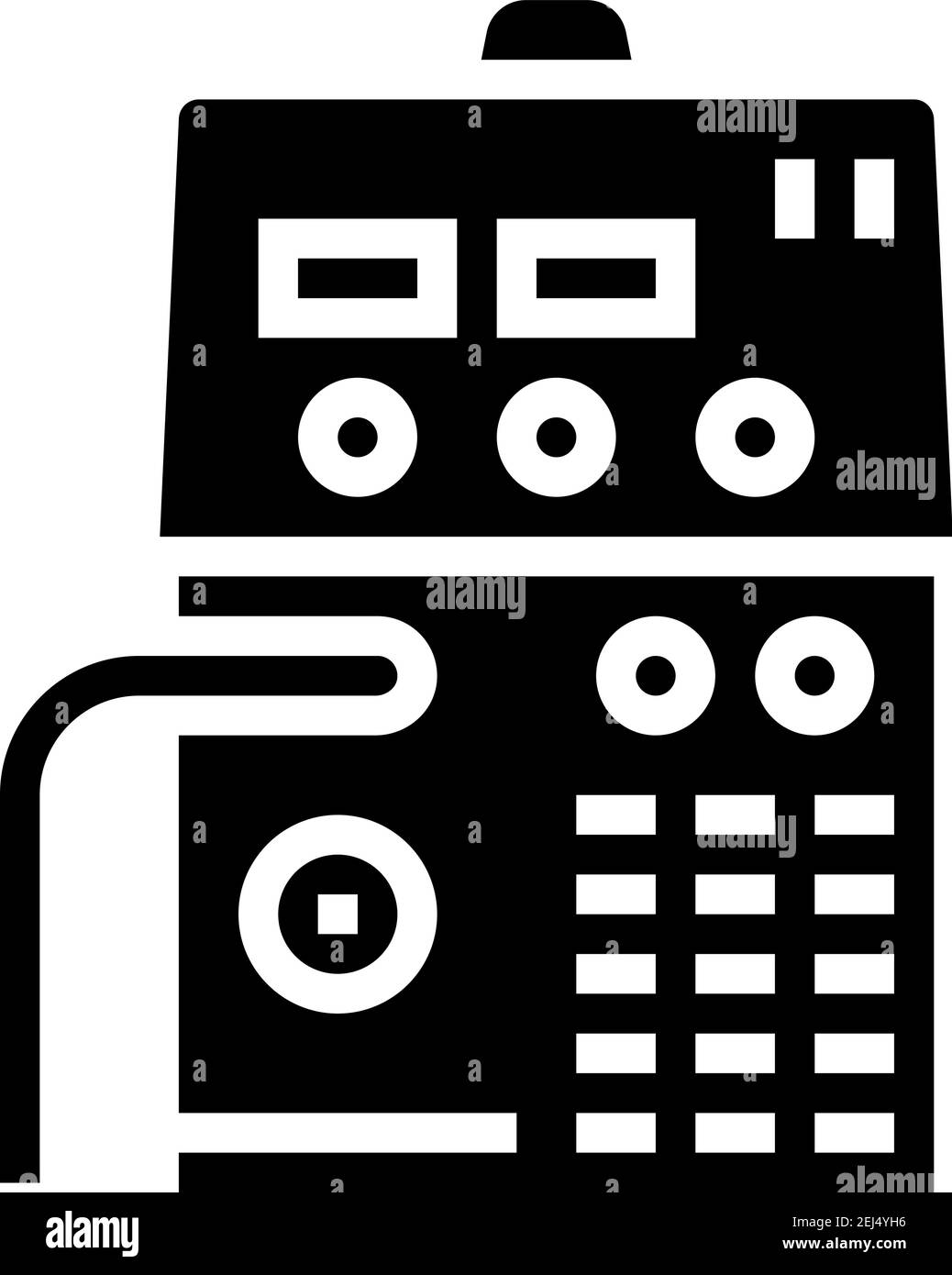 semiautomatic device glyph icon vector illustration Stock Vector Image ...