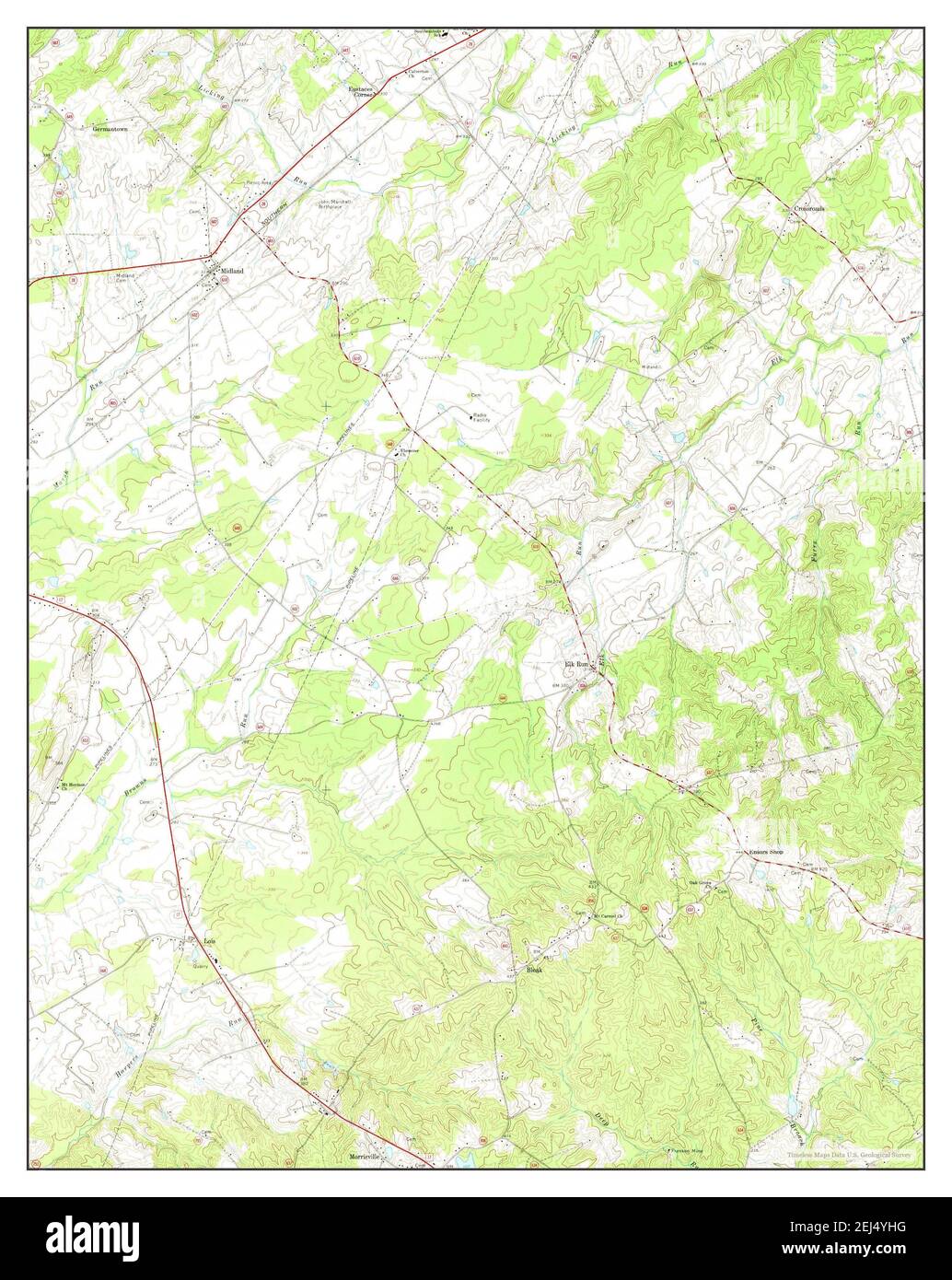 Midland, Virginia, map 1967, 1:24000, United States of America by ...