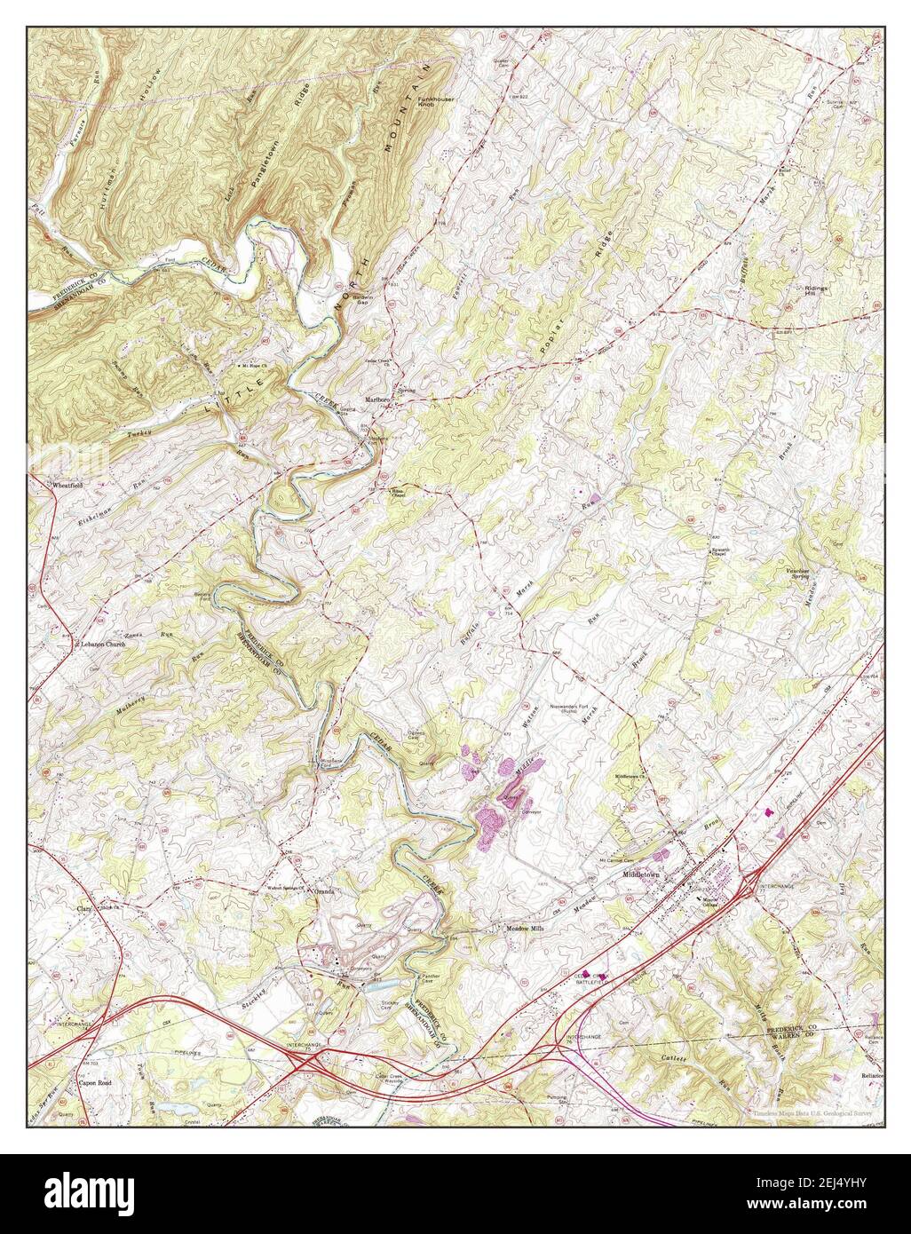 Middletown, Virginia, map 1966, 1:24000, United States of America by ...