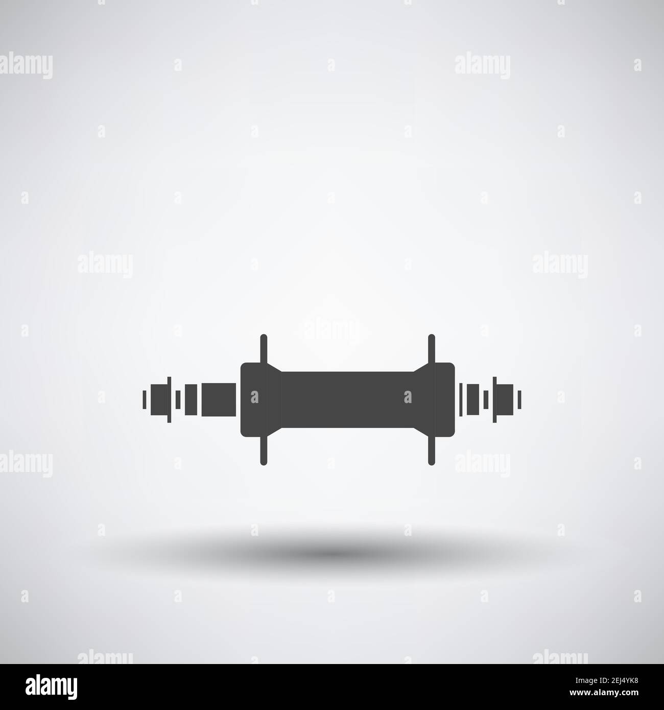 Bike Hub Icon. Dark Gray on Gray Background With Round Shadow. Vector ...