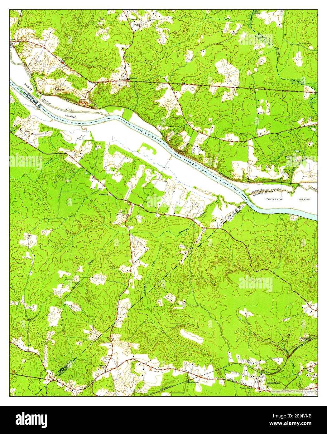 Midlothian, Virginia, map 1943, 1:24000, United States of America by ...