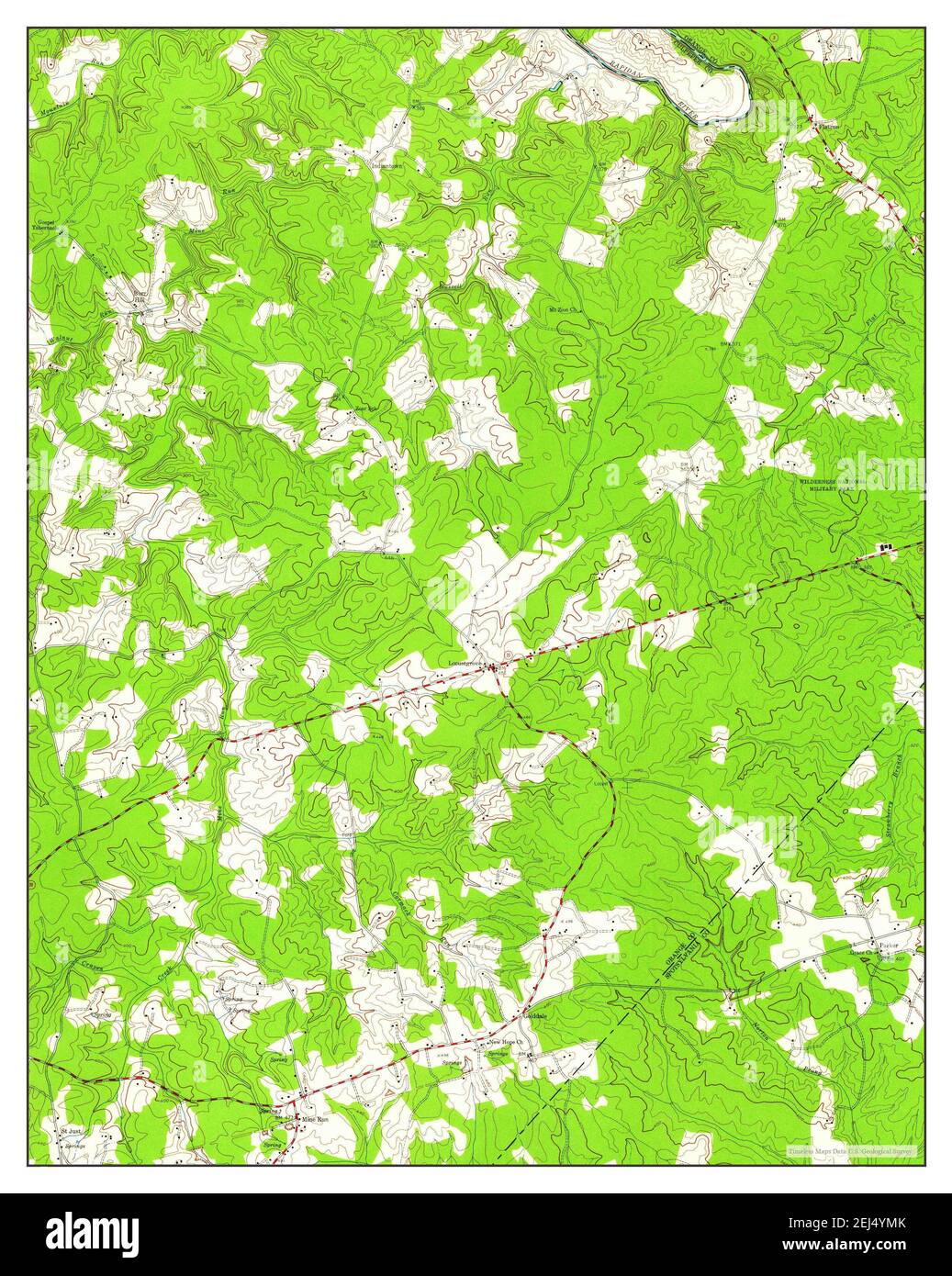 Mine Run, Virginia, map 1943, 1:24000, United States of America by ...
