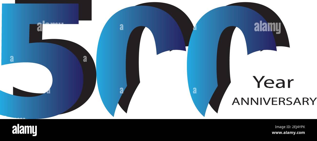 500 anniversary concept template design Stock Vector Image & Art - Alamy