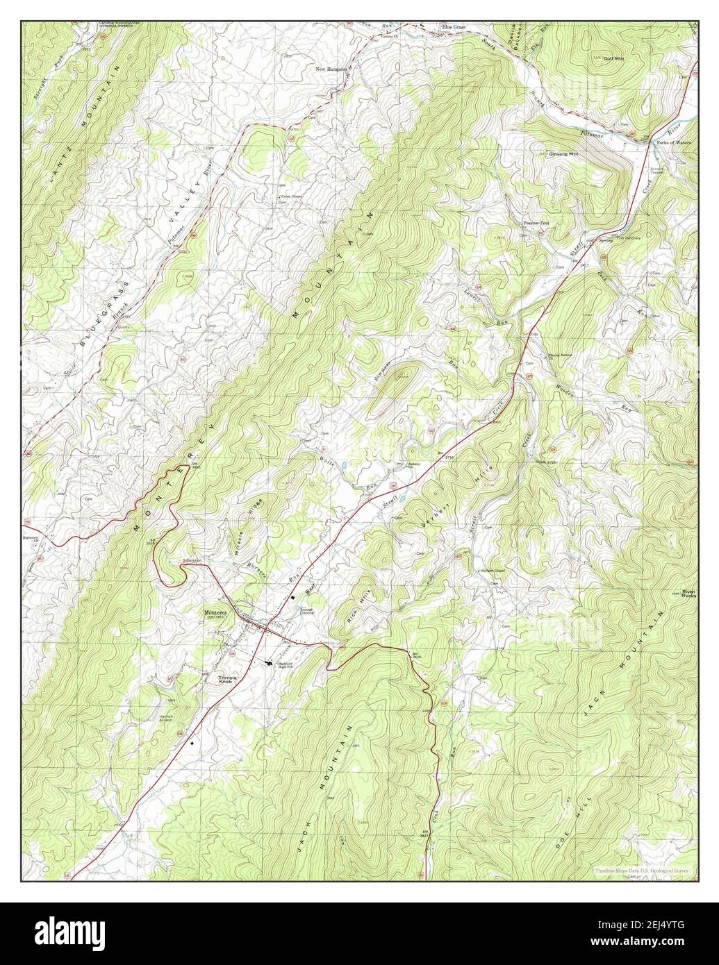 Monterey, Virginia, map 1999, 1:24000, United States of America by ...
