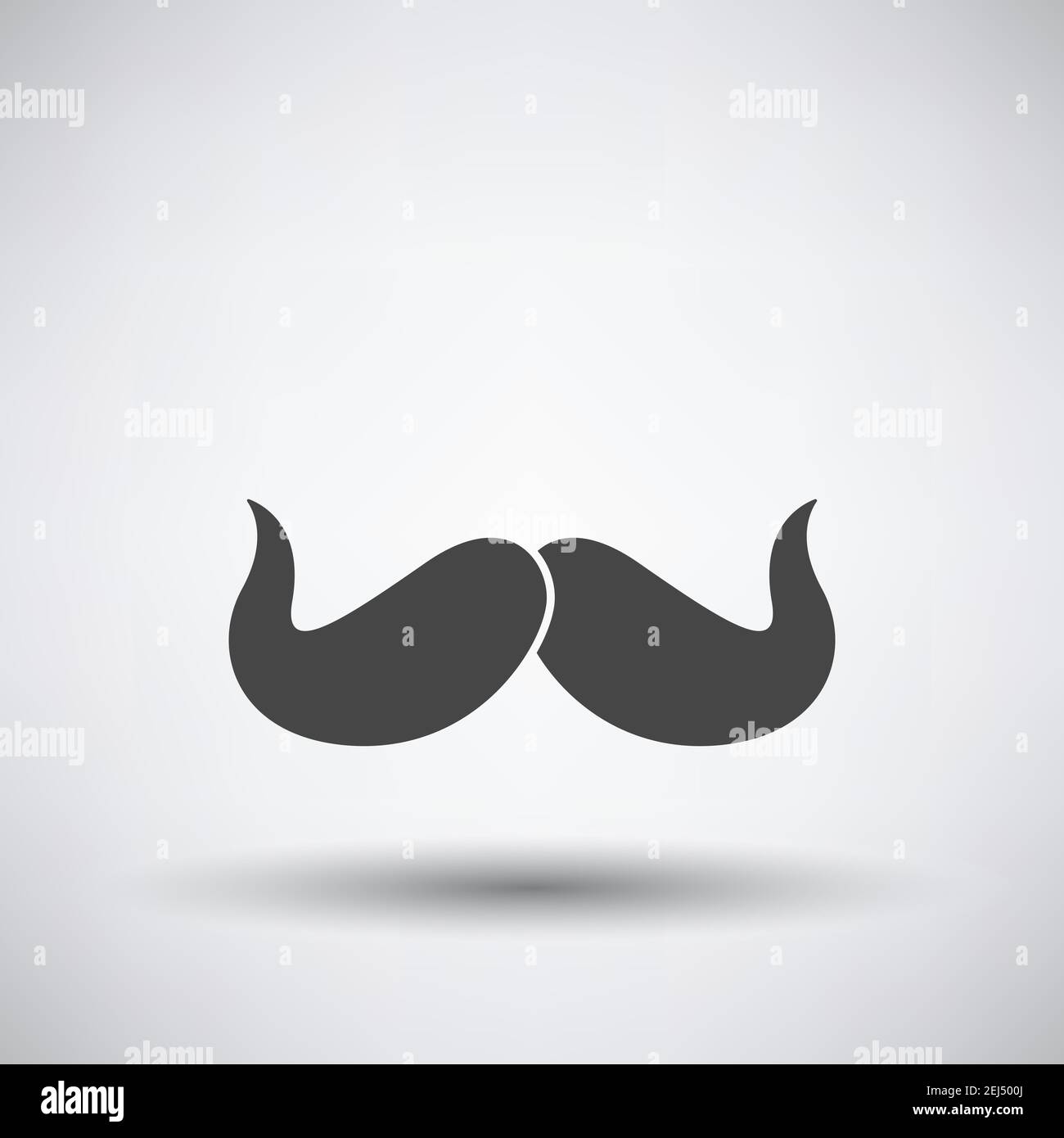 Poirot Mustache Icon. Dark Gray on Gray Background With Round Shadow ...