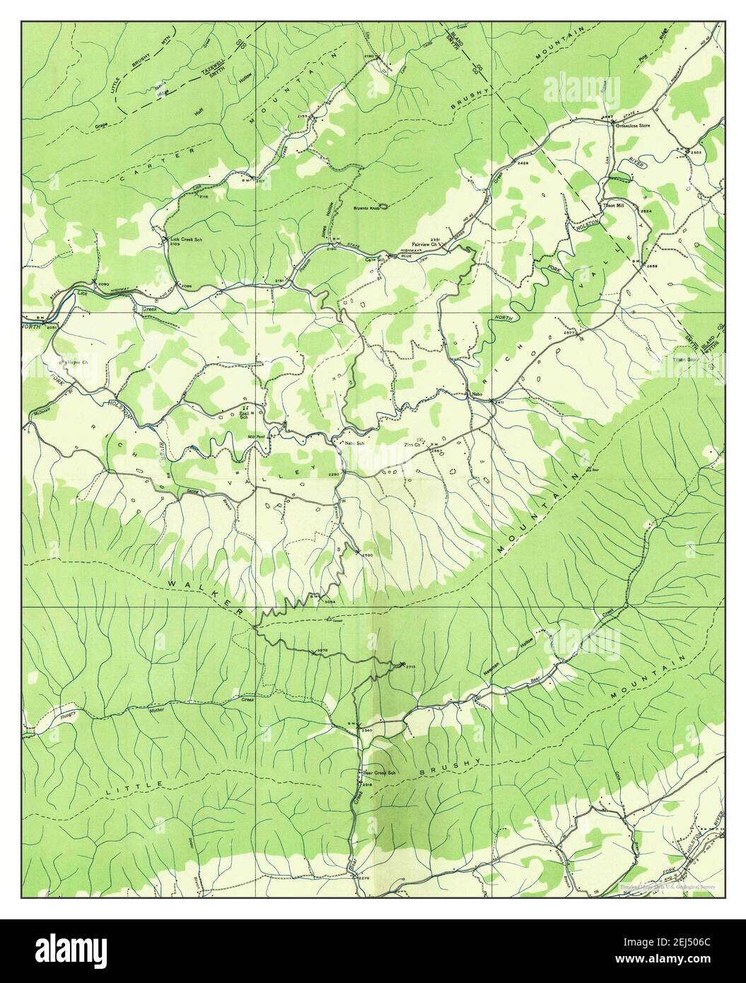 Nebo, Virginia, map 1935, 1:24000, United States of America by Timeless ...