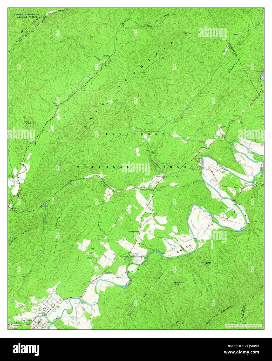 Map of new castle virginia hi-res stock photography and images - Alamy