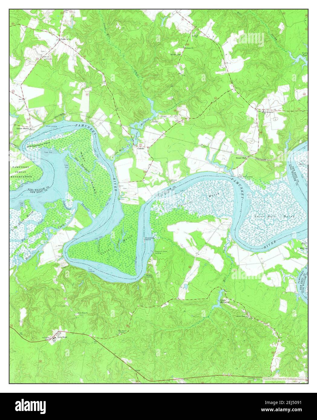 New Kent, Virginia, map 1965, 1:24000, United States of America by ...