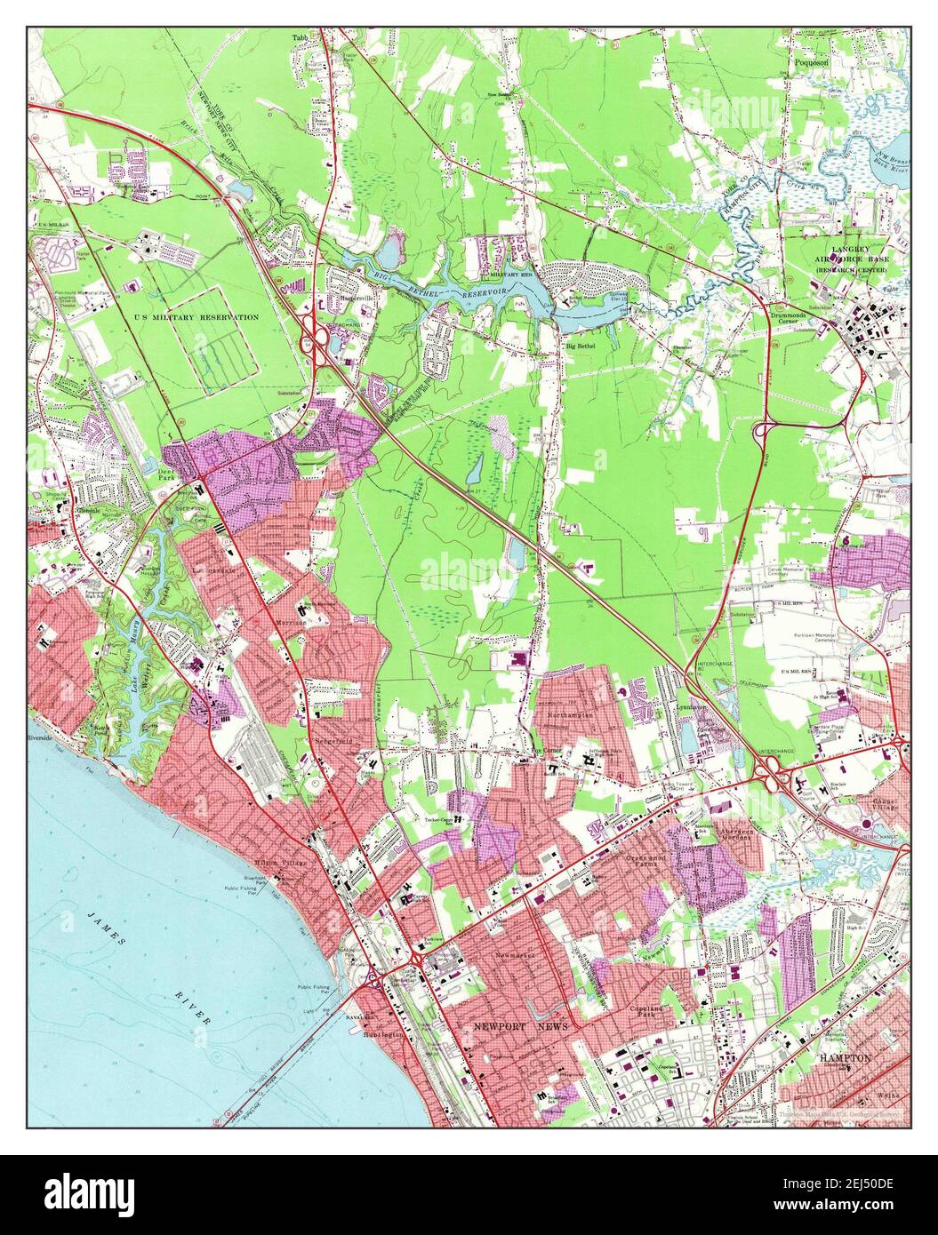 Newport News North, Virginia, map 1965, 1:24000, United States of ...